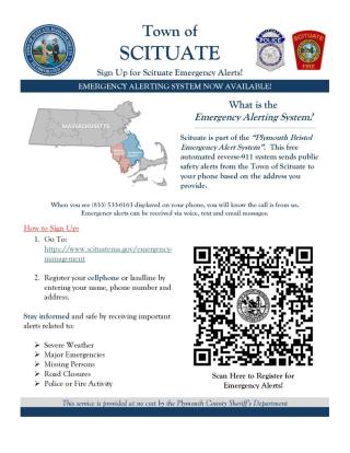 New Emergency Alert System – Smart911 | Scituate MA